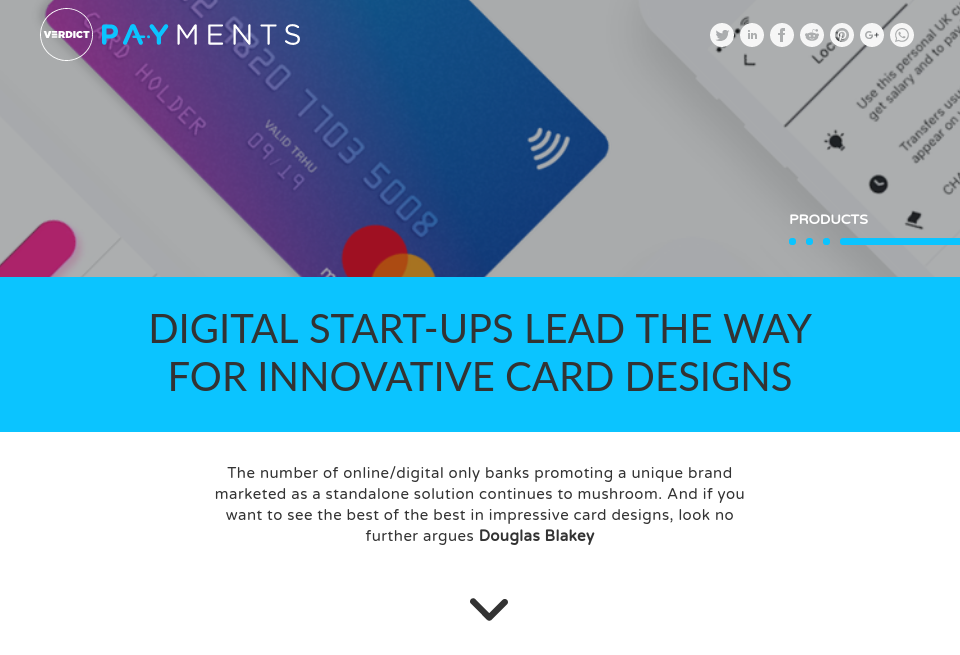 Digital start-ups lead the way for innovative card designs - Verdict ...
